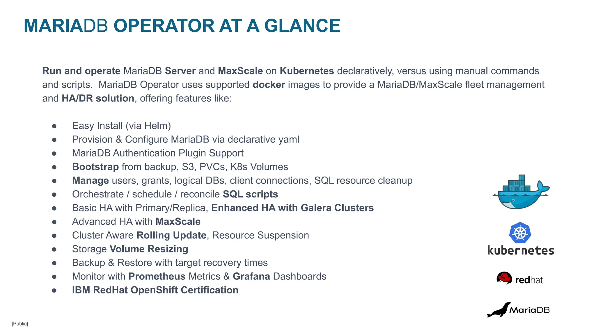 MariaDB Paris Roadshow - 19 September 2024 | PPT