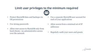 Database Security Threats - MariaDB Security Best Practices | PPT
