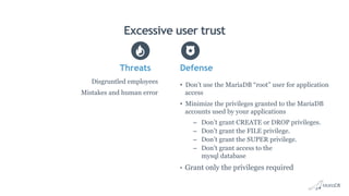 Database Security Threats - MariaDB Security Best Practices | PPT