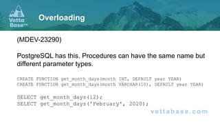 MariaDB stored procedures and why they should be improved | PPT