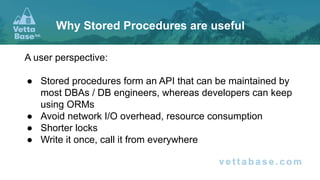 MariaDB stored procedures and why they should be improved | PPT