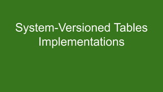 MariaDB Temporal Tables | PPT
