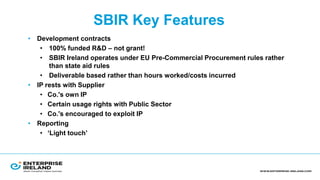 SBIR Information Session, May 2017- What is SBIR? Maria Gavin, Enterprise Ireland | PPT