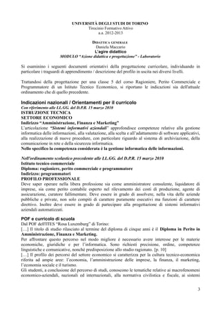 Maria Grazia Maffucci - progettazione per obiettivi | PDF | Business | Business and Finance