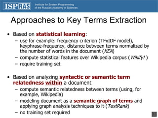 Effective Extraction of Thematically Grouped Key Terms From Text | PPT
