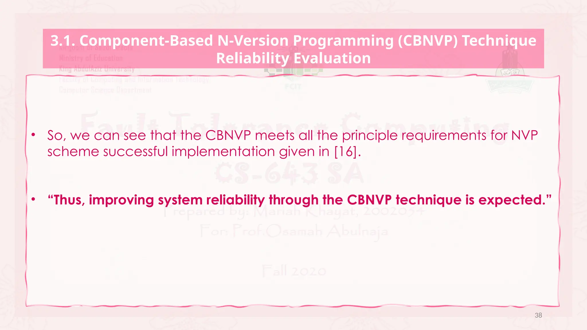 Improving N-Version Programming Technique Reliability Through Component–Based Software.pptx