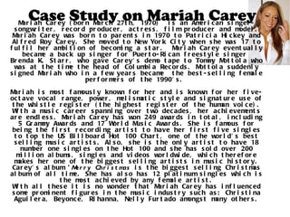 Mariah Carey Case Study | PPT
