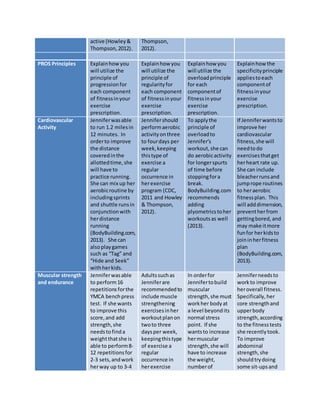 Mariah joyce ef310 assignment-unit 8 | DOCX | Physical Therapy | Wellness