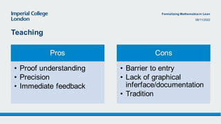 Formalizing Mathematics in Lean | PPT