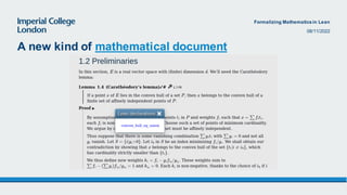Formalizing Mathematics in Lean | PDF