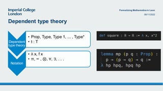 Formalizing Mathematics in Lean | PPT