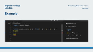 Formalizing Mathematics in Lean | PPT