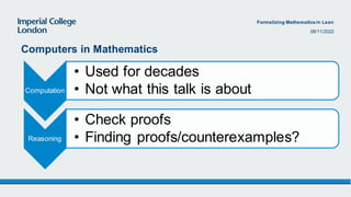 Formalizing Mathematics in Lean | PPT