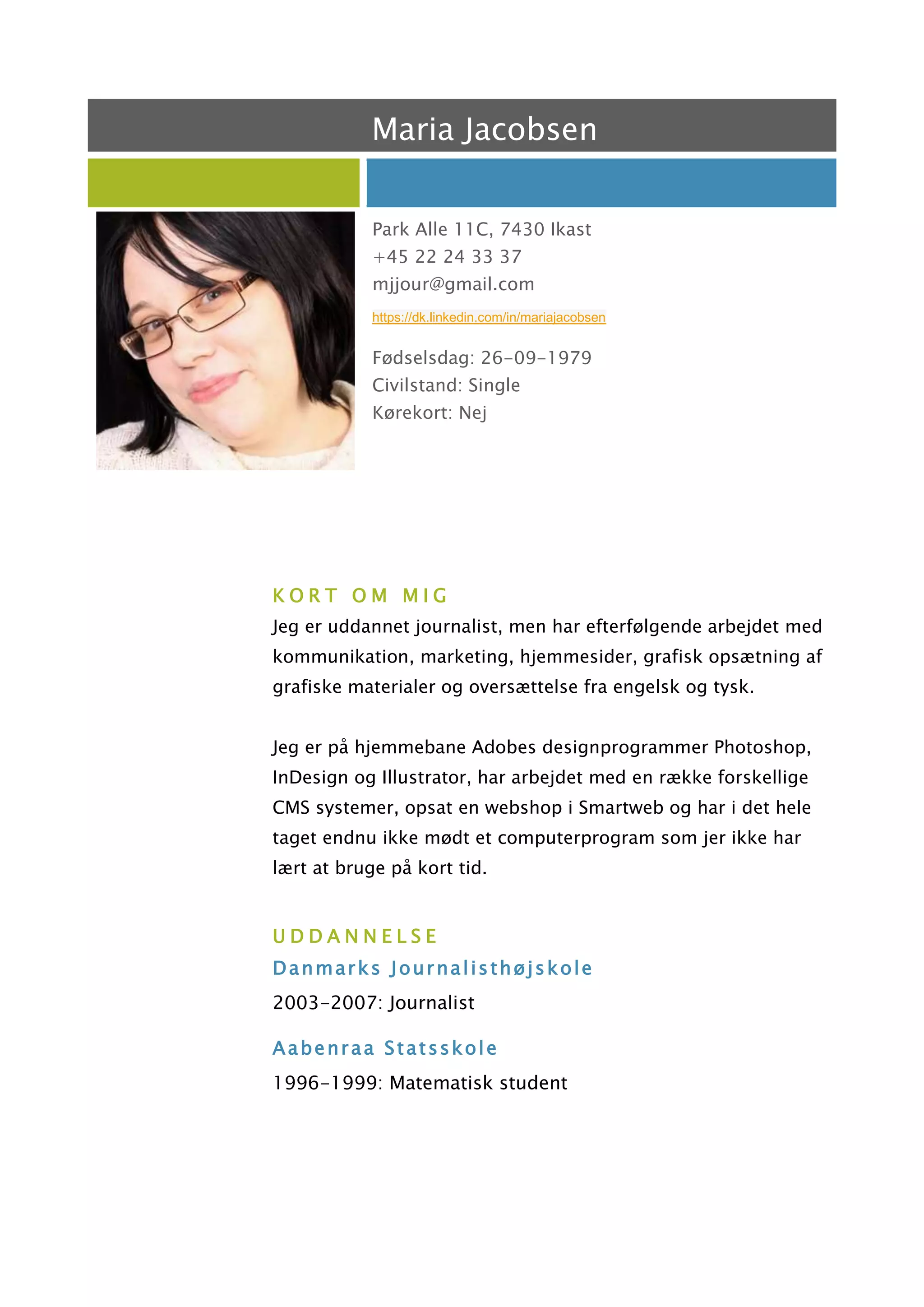 Maria jacobsen cv | PDF