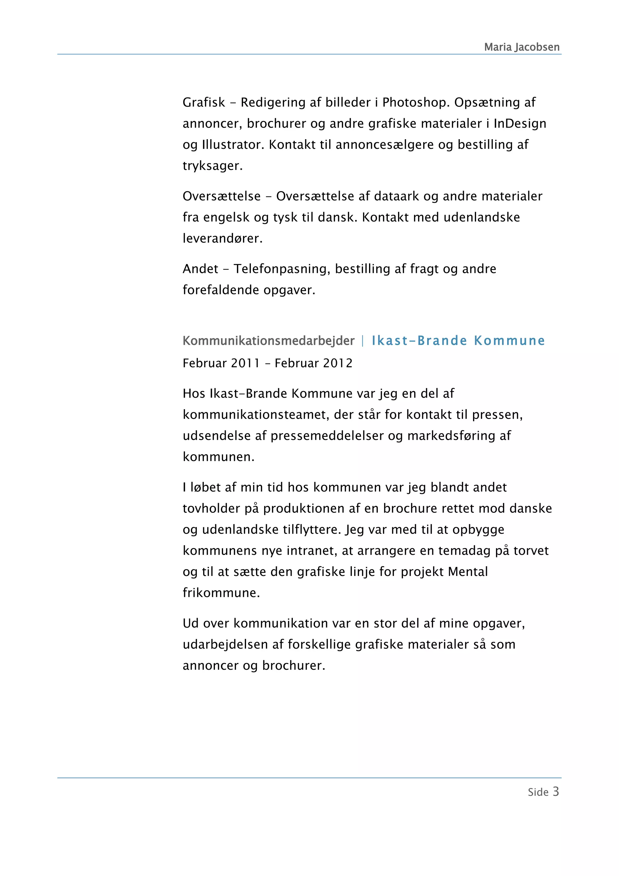 Maria jacobsen cv | PDF