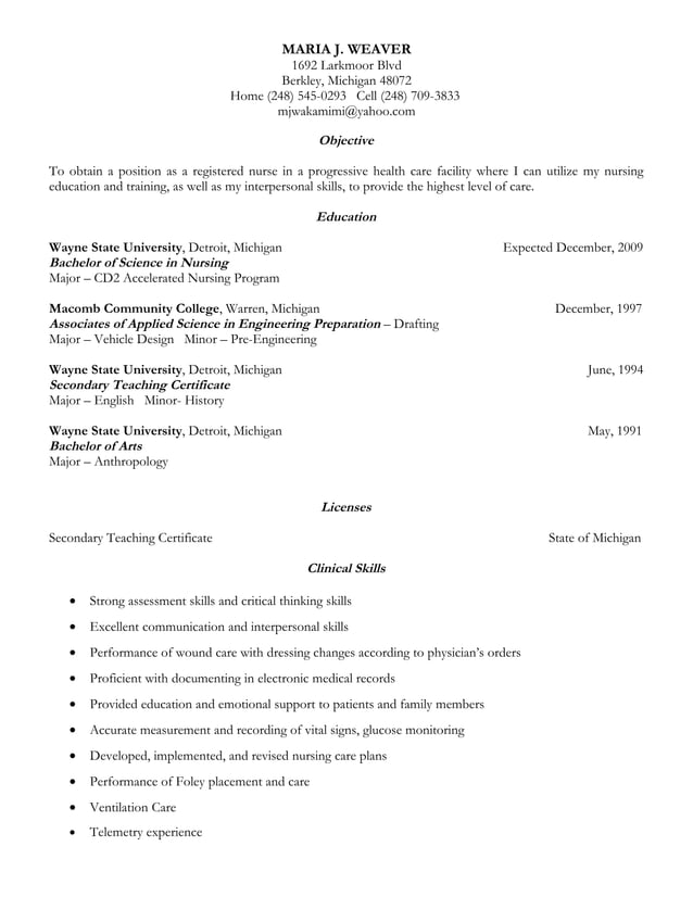 Maria J Weaver - Resume | PDF