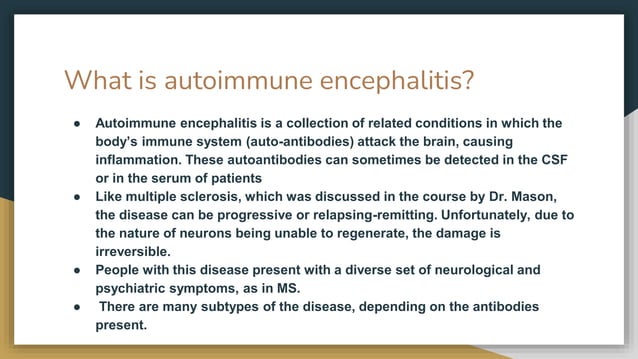 Mariam Alkarmouty - Autoimmune encephalitis | PPT