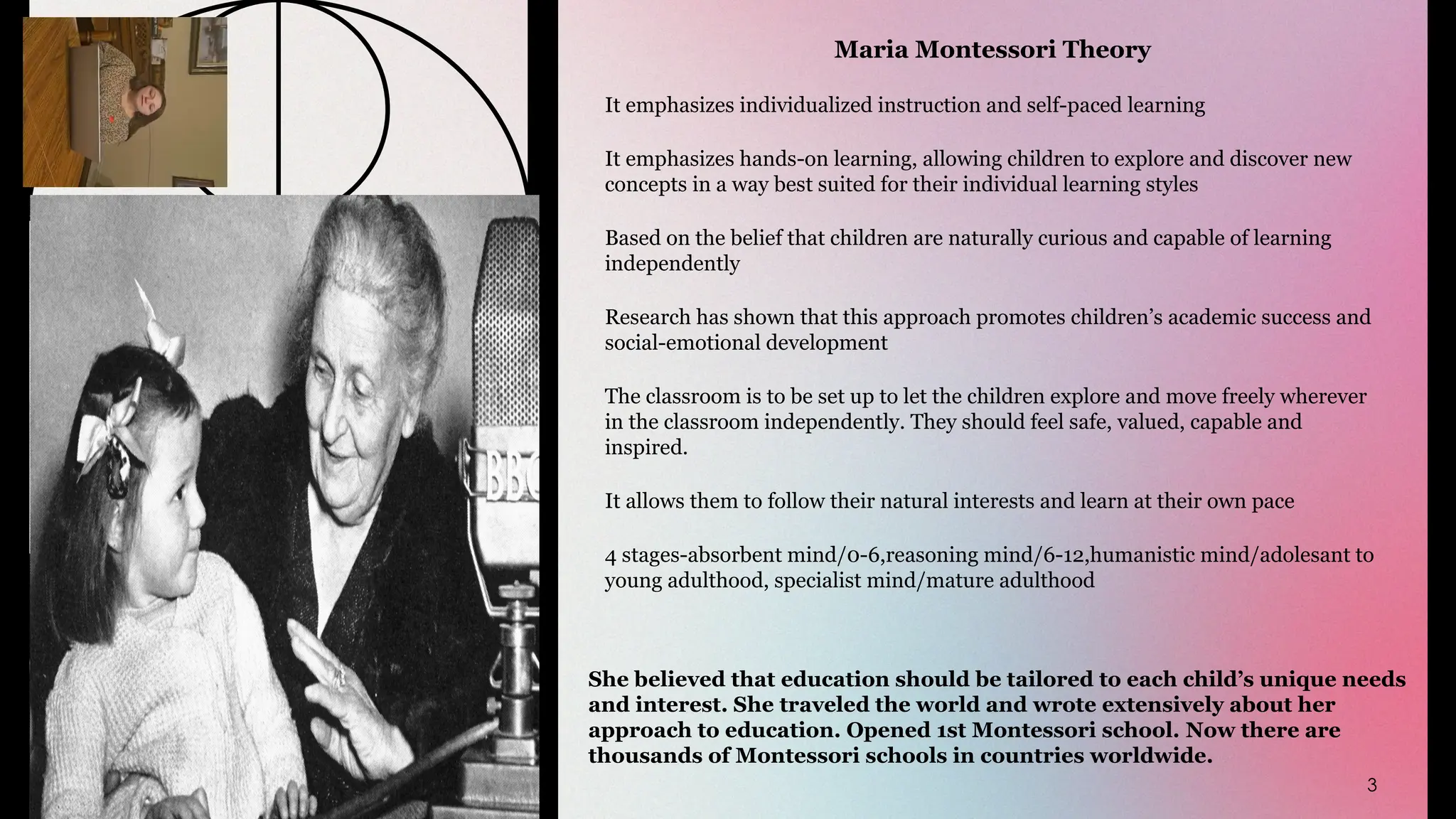 Maria Montessori education presentation for school | PPTX