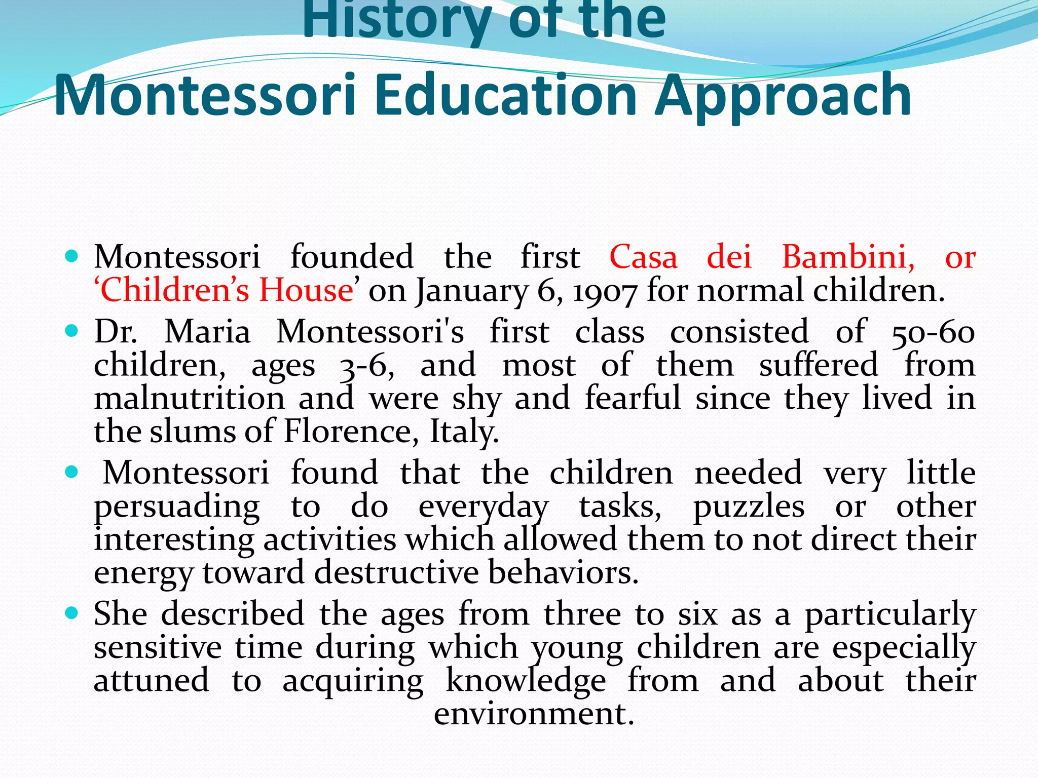 Maria montessori ppt | PPTX