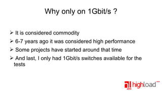 Performance comparison of Distributed File Systems on 1Gbit networks | PPT