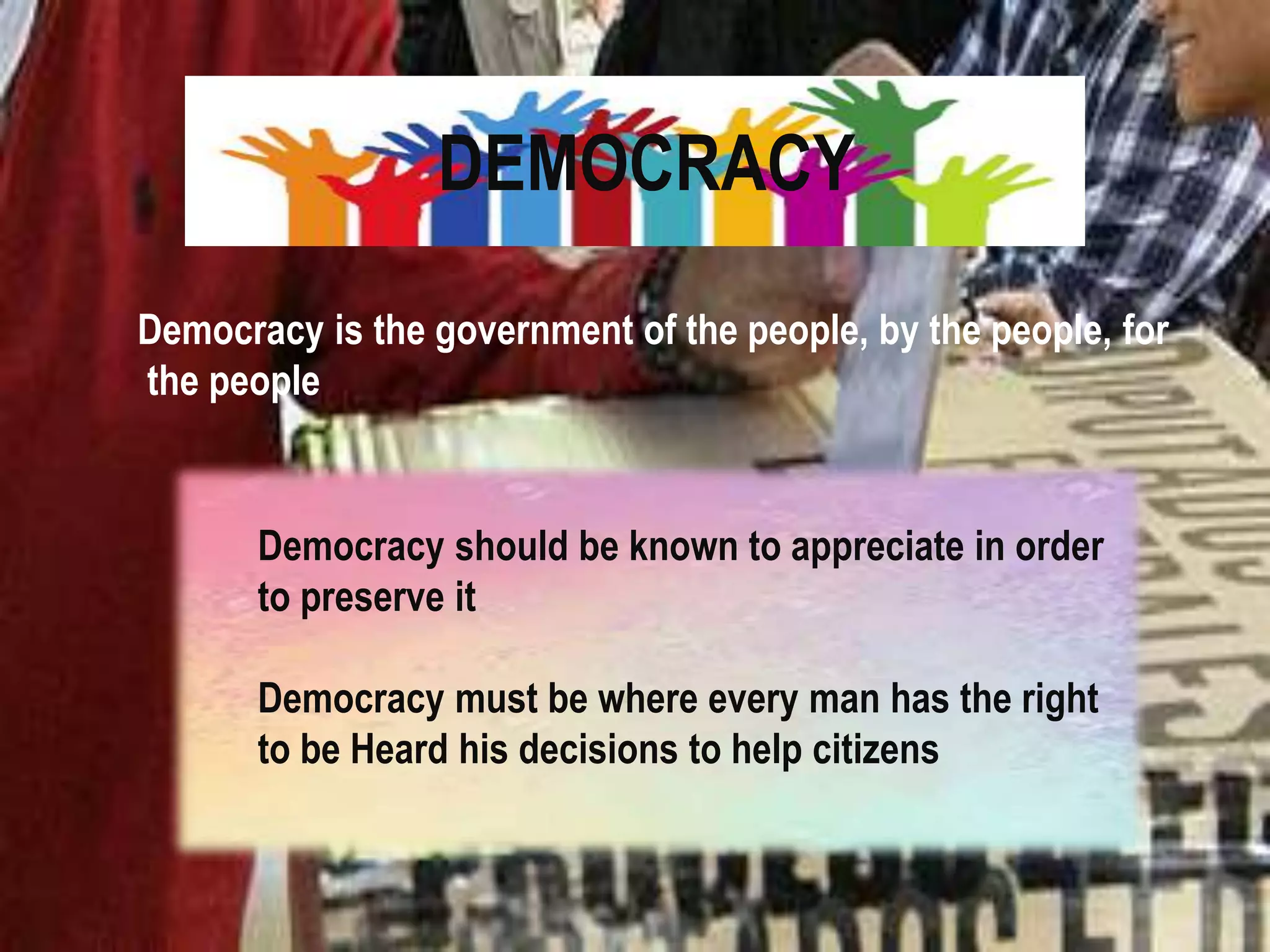 PEACE AND DEMOCRACY | PPT
