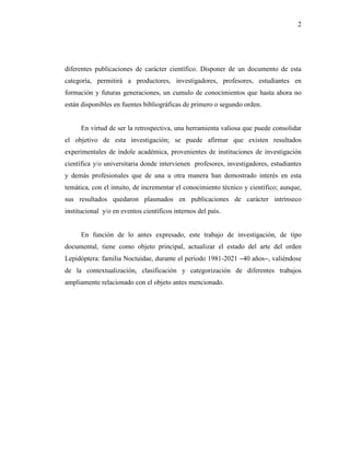 Mariana Ghassibe - Estado del arte del orden Lepidóptera - Familia ...