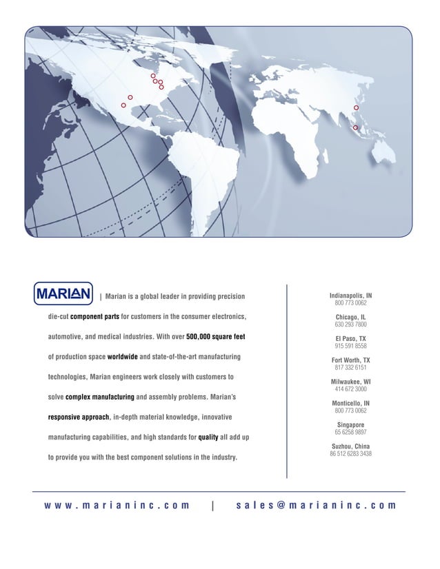 Marian Corporate Brochure | PDF | Manufacturing Industry | Industries