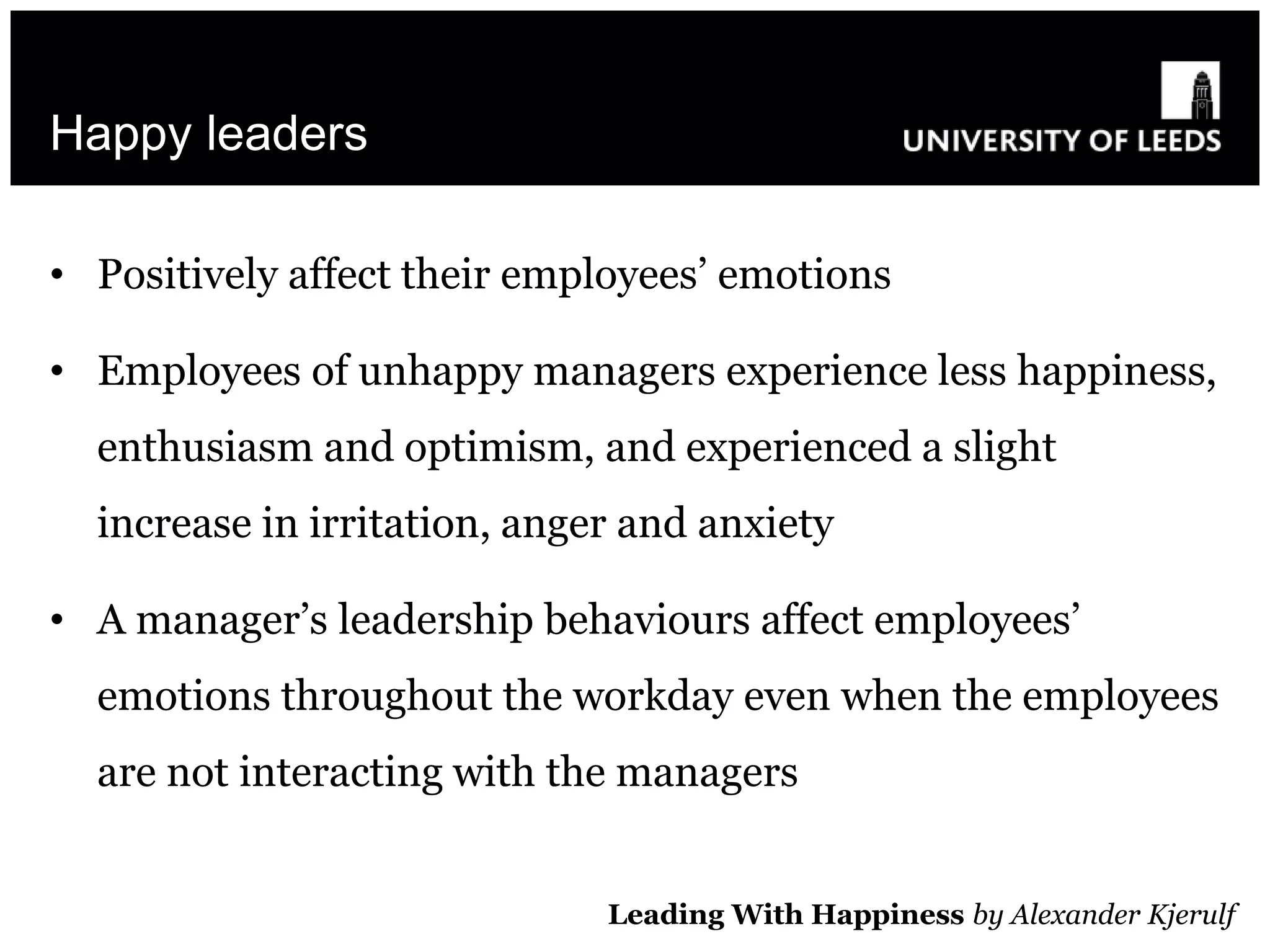 Happiness for leaders: positive psychology and science of well-being | PPTX