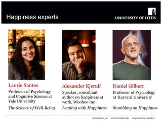 Happiness for leaders: positive psychology and science of well-being | PPTX