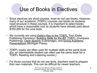 Marianne And Kim - Balancing Students’ Needs And Wants With Electives | PPT