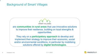 "Smart Villages in Finland" by Marianne Selkäinaho | PPT