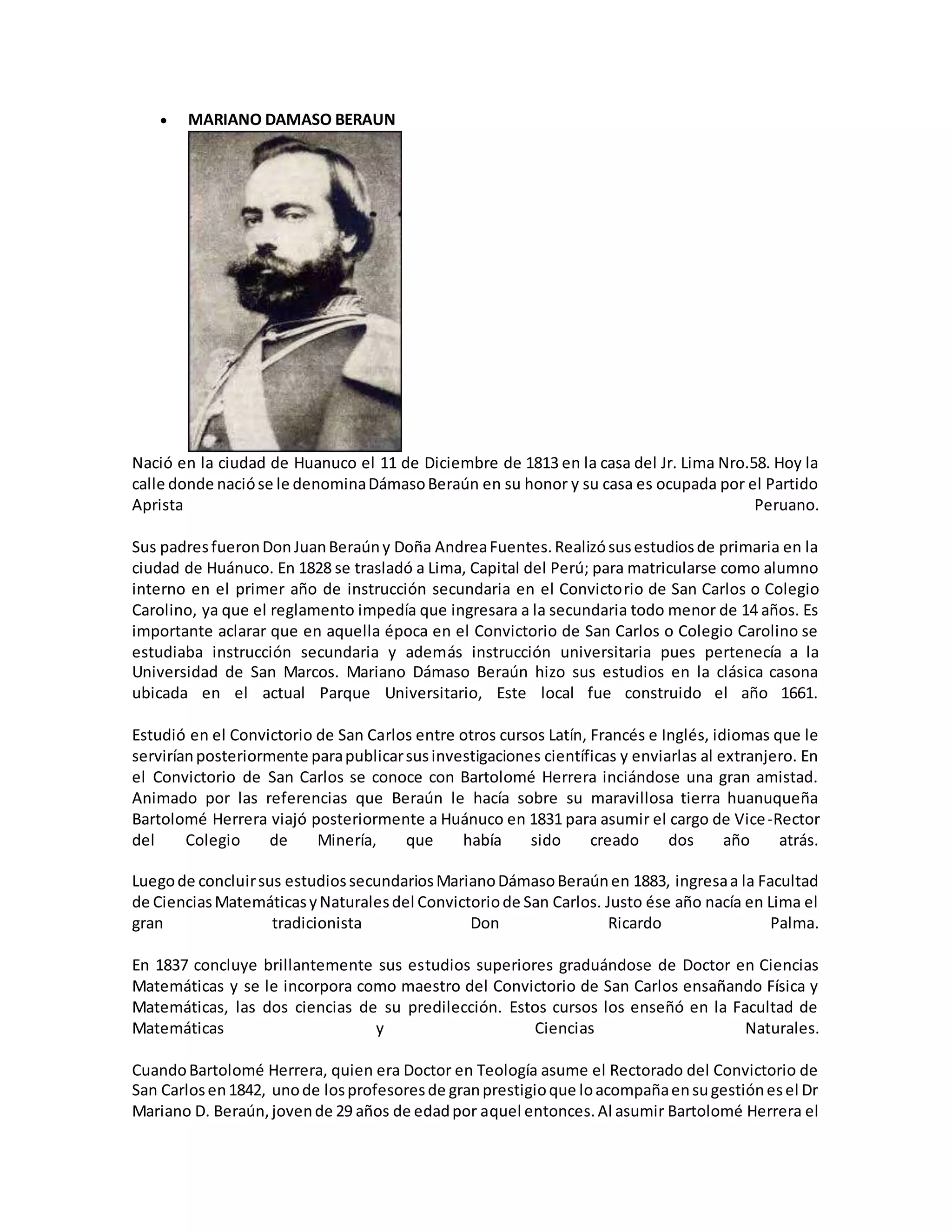 Mariano damaso beraun | DOCX
