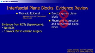 Thoracic Epidural Analgesia is the Gold Standard for Major Abdominal ...
