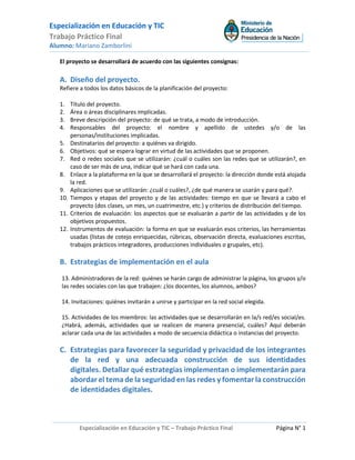 Proyecto Educativo con utilización de Redes Sociales | PDF