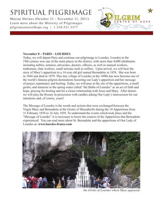 Spiritual Pilgrimage to Fatima, Lourdes, Shrines of Paris, and Lisieux ...