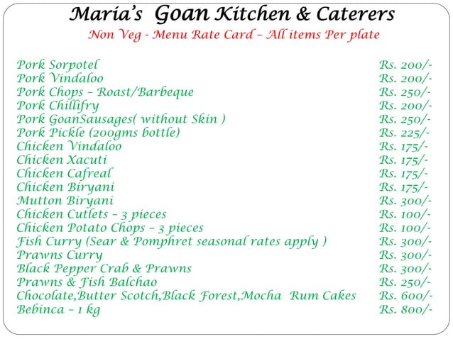 Goan Cuisine | PPT