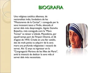 Maria Teresa de Calcuta | PPT