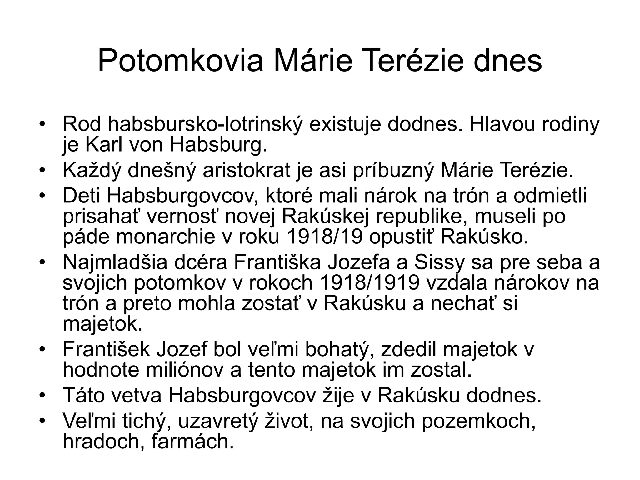 Maria Terezia cast 1 rodina.ppt