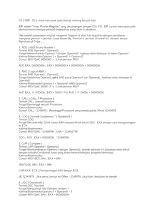 Mari belajar assembly | DOCX