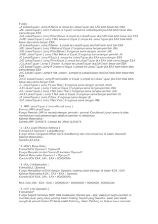 Mari belajar assembly | DOCX