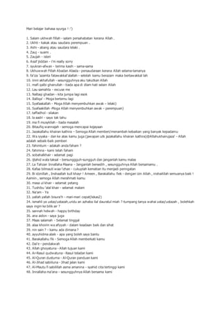 Mari belajar bahasa syurga | PDF