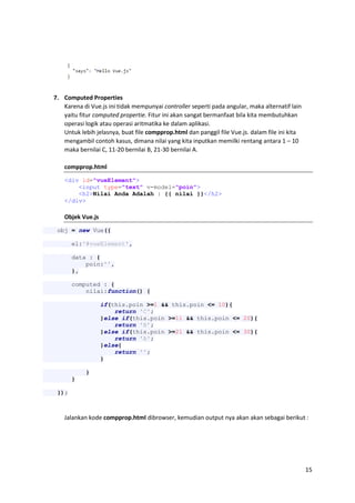 Mari belajar vue js | PDF