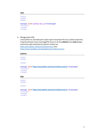Mari belajar vue js | PDF