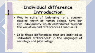 Maricel garliots psychology of individual difference | PPT