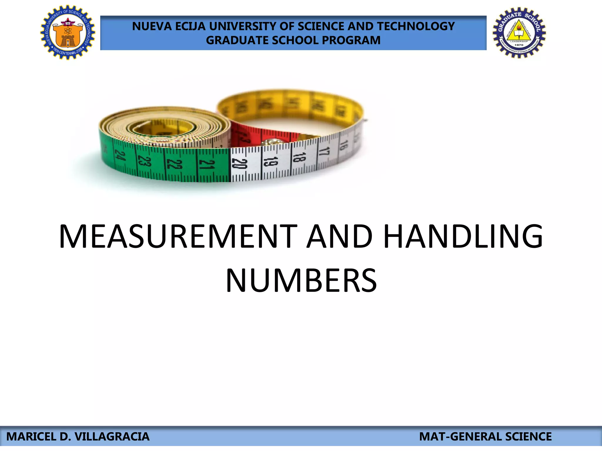 Measurement and Handling numbers | PDF