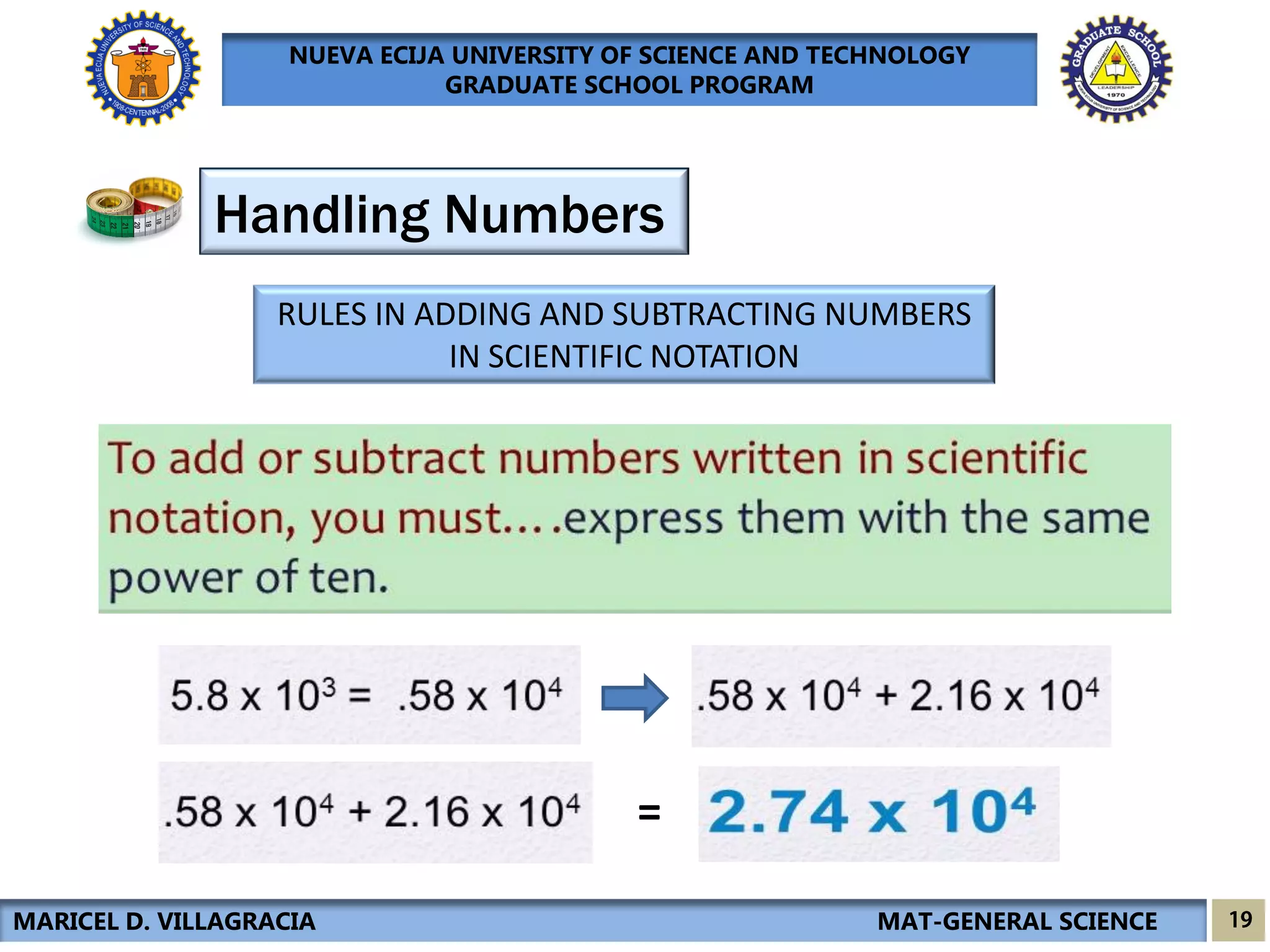 Measurement and Handling numbers | PDF | Physics | Science
