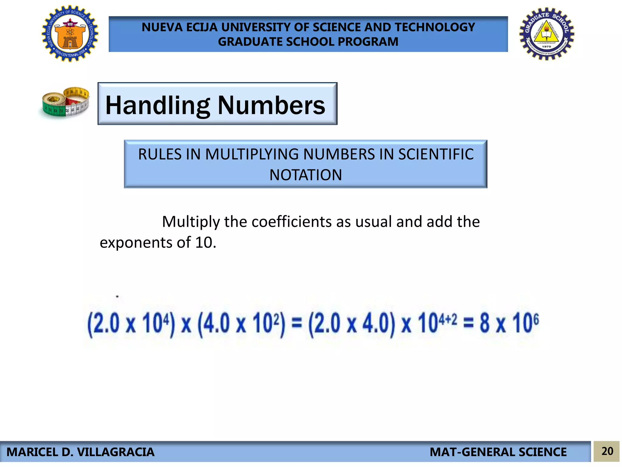 Measurement and Handling numbers | PDF | Physics | Science
