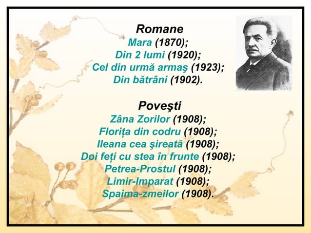 Mari clasici ai literaturii romane | PPS