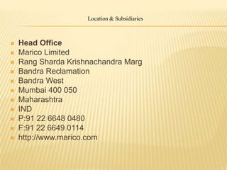 Marico | PPTX