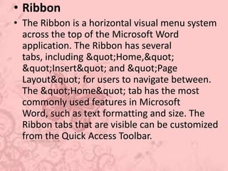 Introduction to Microsoft Word 2007 (Tutrial and Tips) | PPTX